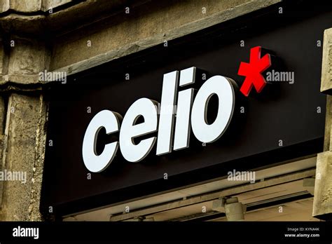 MILAN, ITALY - APRIL 28, 2017: Detail of Celio store in Milan, Italy ...