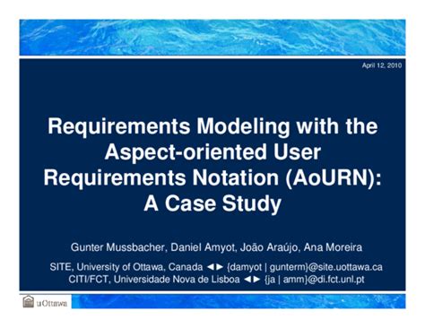 Pdf Modeling Software Requirements With Aourn