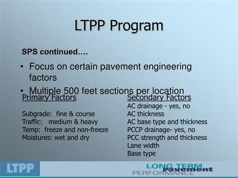 Ppt Ltpp Program Powerpoint Presentation Free Download Id4226307