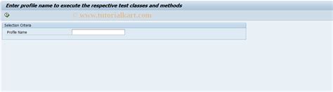 FDT TEST SUITE SAP Tcode Profile Based Test Execution Transaction Code