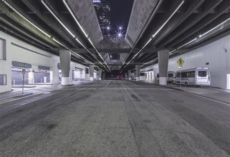Night Time Empty Street Under Freeway Bridge Hdri Maps And Backplates