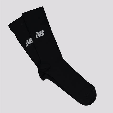 Meia New Balance Cano Alto Preto E Branca Futfanatics