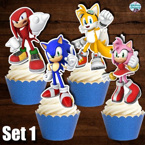 Sonic The Hedgehog Cupcake Topper Rings At Winston Blanton Blog