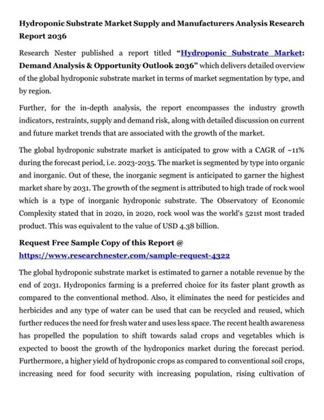 Ppt Hydroponic Substrate Market Powerpoint Presentation Free