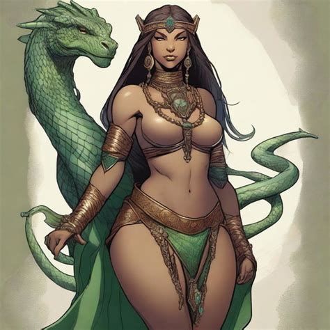 Sensual Dragonborn Dungeons And Dragons Character Art
