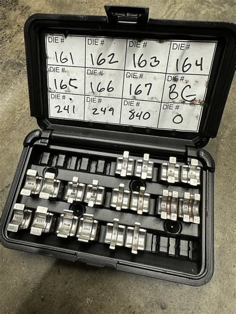 Burndy Wdiekital W Die Kit For Aluminum Connectors Crimper Tool