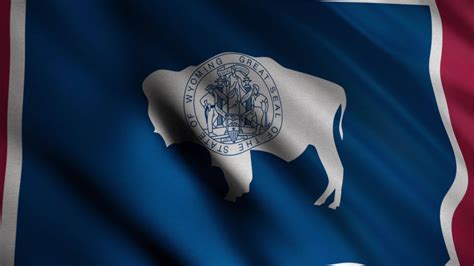 Wyoming Flag Stock Video Footage For Free Download