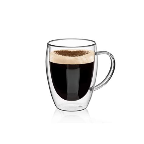 Cana De Cafea Ceai Dubla Din Sticla Termorezistenta 350 Ml Blusmart® Durabila Si Rezistenta