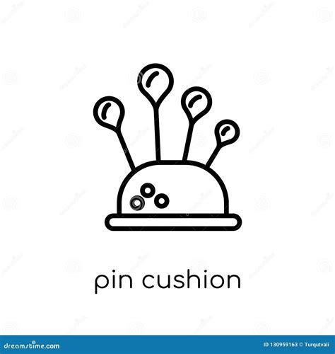 Pin Cushion Icon Trendy Modern Flat Linear Vector Pin Cushion I Stock