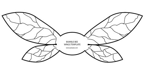 Bumble Bee Wings Template 01 Ey To Zee