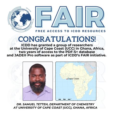 Icdd Has Awarded A Group Of Researchers At The University Of Cape Coast Ucc In Cape Coast