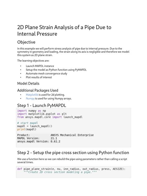 2d Plane Strain Model Pdf