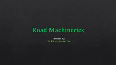 Road Machineries Used In Road Constructionpdf