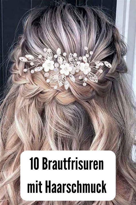 10 Brautfrisuren Mit Haarschmuck Brautstyling Zur Hochzeit Brauthaarschmuck Frisuren