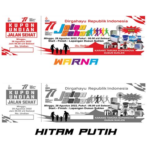 Jual Kupon Undian Murah Hut Ri Jalan Sehat Shopee Indonesia