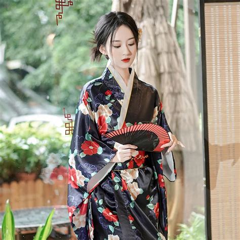 일본 전통 유카타 기모노 오비 빈티지 이브닝 드레스 게이샤 기모노 여성 무대 쇼 코스튬 코스프레 Aliexpress 200000532