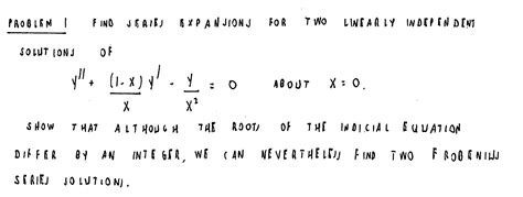 Solved Show That Although The Root Of The Indicial Equation