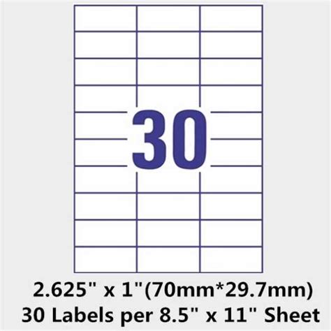 Free Template For Labels 30 Per Sheet Midi