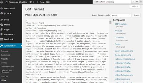 title all uppercase lower case titles in wordpress rogeriodasilvadotcom