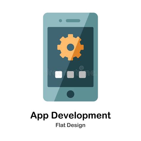 App Development Flat Icon Stock Vector Illustration Of Process 123756382