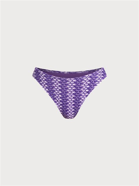 Purple Striped Crochet Bikini Bottom And Reviews Purple Sustainable