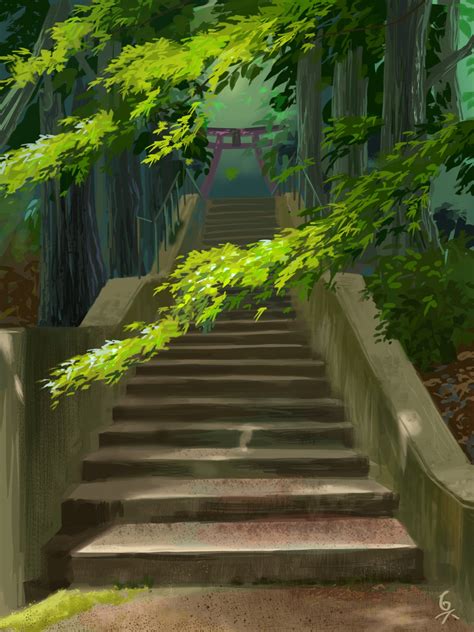 Original Highres Forest Green Theme Leaf Makoto Bga Moss Nature