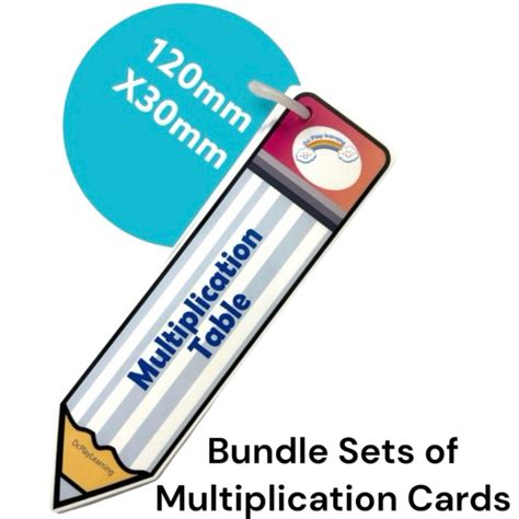 Bundle Set Of Multiplication Table Cards Times Table Jadual Pendaraban