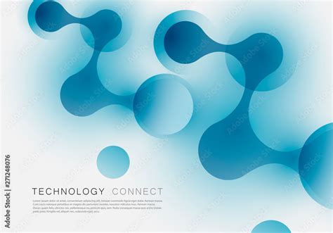 Abstract Connection Structure In Technology Style And Vector Image For Science Chemistry