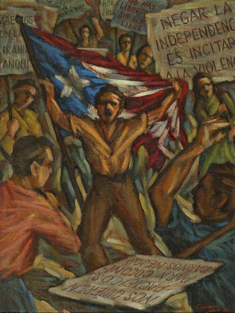 The Strike 1960 By Francisco Cervoni 1913 2001 Puerto Rico Francisco Cervoni