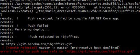 C Remote Rejected Master Master Pre Receive Hook Declined Error