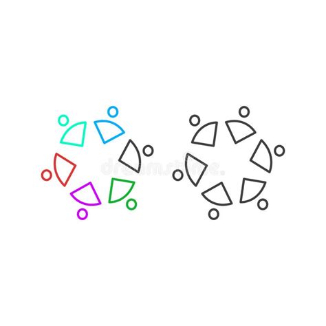 Colorful People Team Teamwork Sign Symbol Logo Stock Illustration Illustration Of Isolated