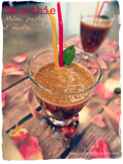 Smoothie Melon Pastèque Et Menthe