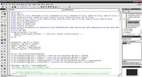 Source Code Visual Basic Software Aplikasi Sistem Informasi Kepegawaian Dokmedia Komputer