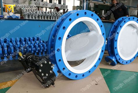 U Abschnitt Wafer Typ Absperrventil Mit Ptfe Pfa Full Beschichtung Medien Acid Water Oil Gas