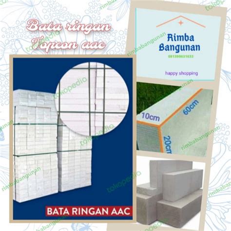 Jual Hebel Bata Ringan Aac Merk Topcon Plus 3 Perekat Kab Kulon