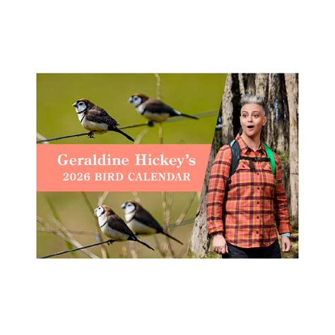 Geraldine Hickey 2026 Bird Calendar Sound Au