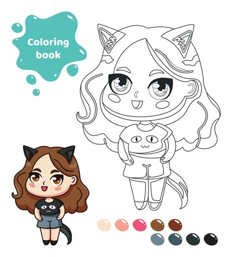 Anime Girl With Cat Ears And Tail Drawings