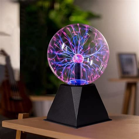 Dravizon Plasma Ball Light 4 Inches Touch And Sound Activated Lightning