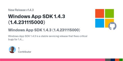 Windows App Sdk 143 릴리스 📤 정보 공유 닷넷데브