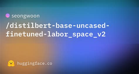 Seongwoondistilbert Base Uncased Finetuned Laborspacev2 · Hugging Face