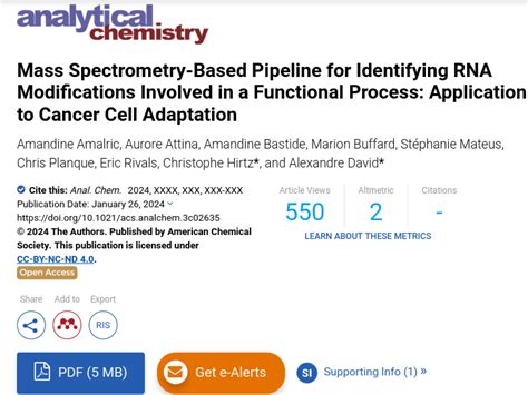 New Publication On Epitranscriptomics Eric Rivals Group