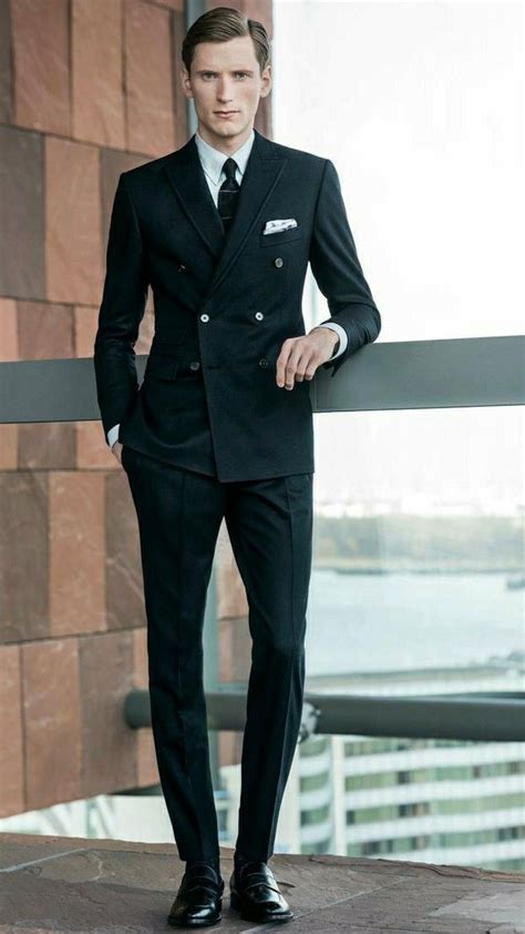 Black And White Suit Fashion Classy Suits Mens Business Casual