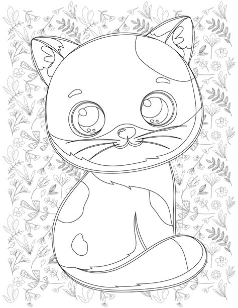Malvorlage Katze Premium Vektor