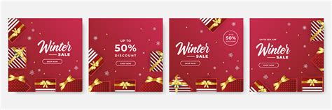 겨울 크리스마스 판매 포스트 스퀘어 소셜 미디어 템플릿 나무 리본 눈송이와 텍스트 겨울 판매 배너 할인 혜택과 특별 계절 소매 프로모션 전단지의 디자인 0명에 대한 스톡