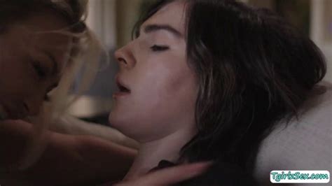Slender Brunette Ts Ella Hollywood Fucks Blonde Adira Allure Pussy
