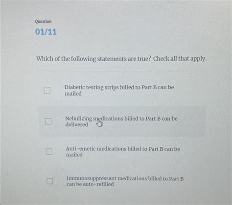 Solved Which Of The Following Statements Are True Check All