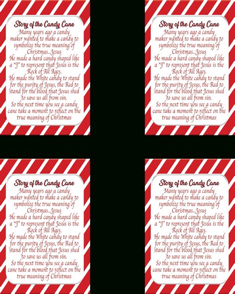 Legend Of The Candy Cane Printable Tag Free Printable Hq