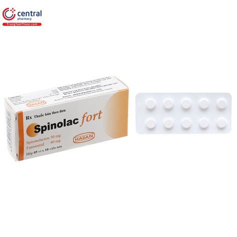 Thuốc Spinolac Fort 50mg40mg Thuốc Lợi Tiểu Giảm Phù Tăng Huyết áp