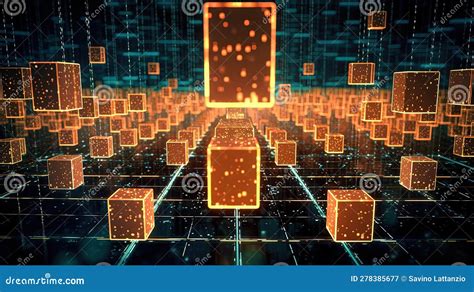 blockchain concept big data binary code futuristic information