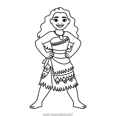 Moana Anime Easy Drawing Easy Drawings